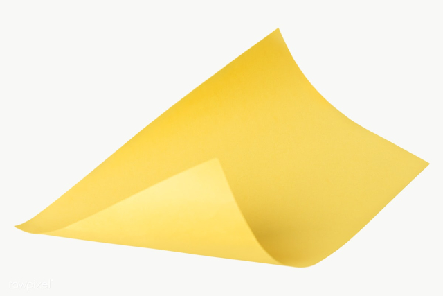 Free: Yellow curled chart paper design element | Free transparent png ...