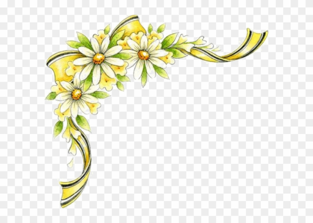 Free: Yellow Flower Corner Border - nohat.cc