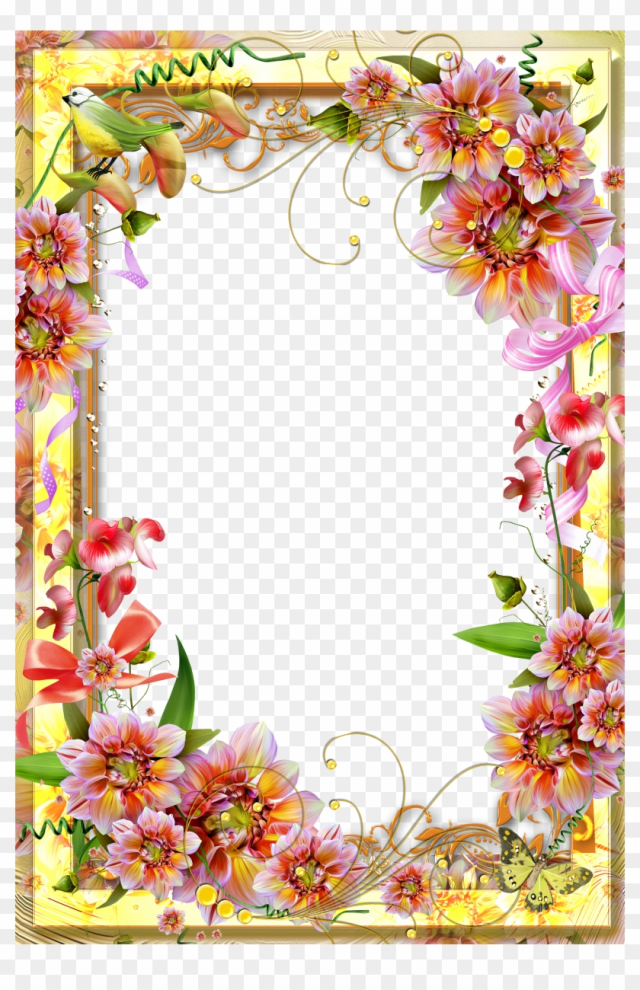 Spring Flower Page Borders