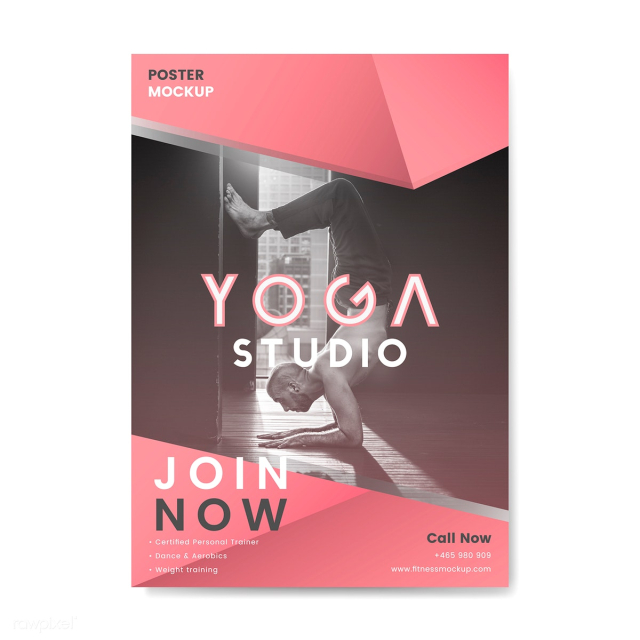 Free: Yoga studio promotional poster vector | Free stock vector ...