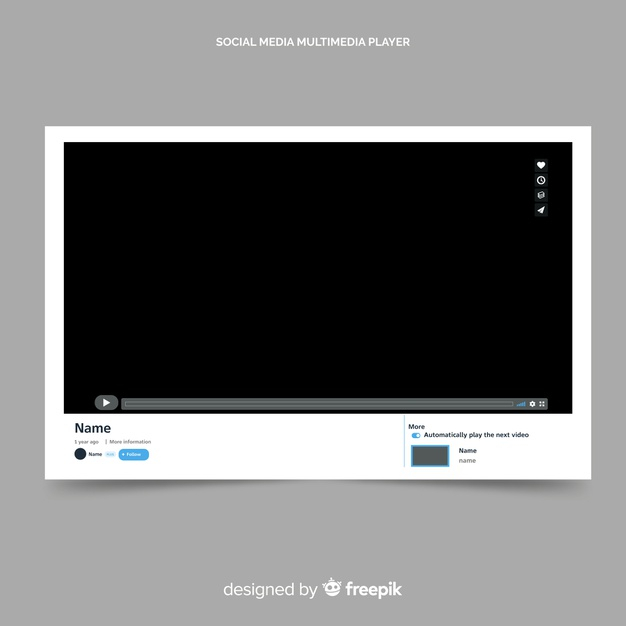 Free: Youtube video player template vectorized Free Vector - nohat.cc
