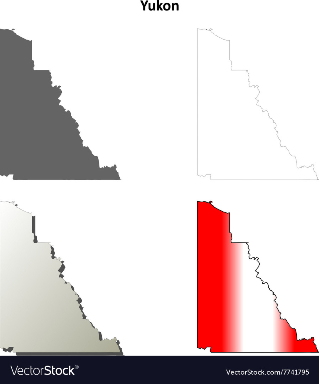 Free: Yukon blank outline map set vector image - nohat.cc
